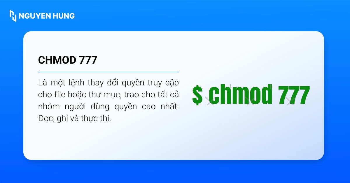 Chmod 777 là gì? Ý nghĩa và cách sử dụng chi tiết